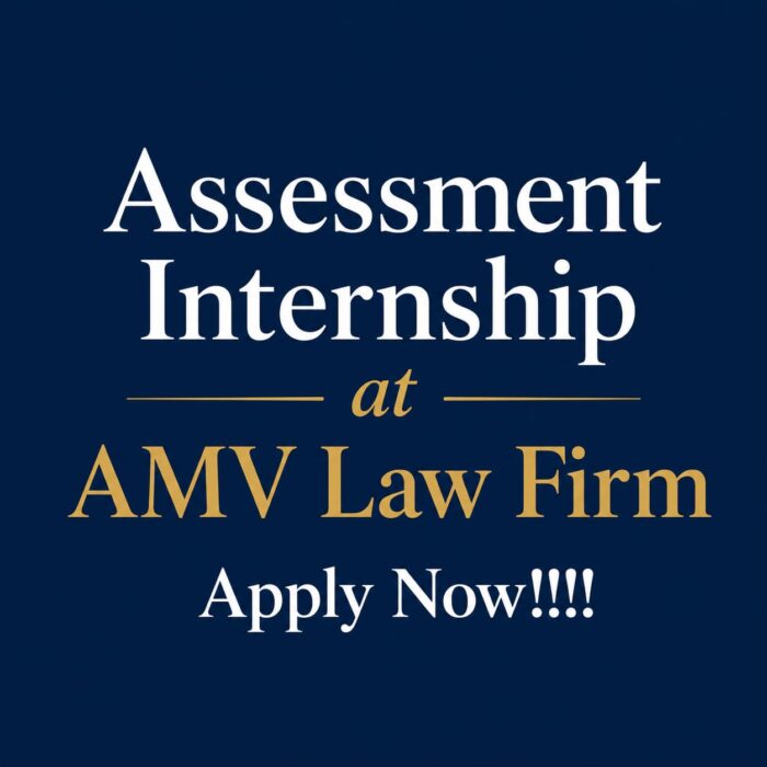 Assessment Internship at AMV Law Firm | Apply Now!!!! - Lexful Legal